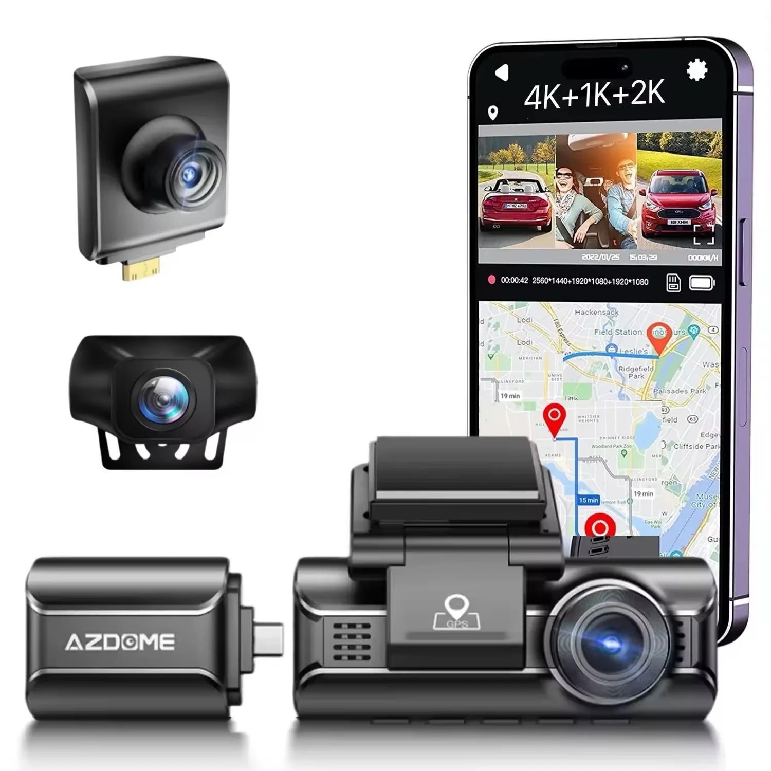 Dash Cam AZDOME M550 MAX 4K - Ultra HD Vehicle Dashboard Camera ...